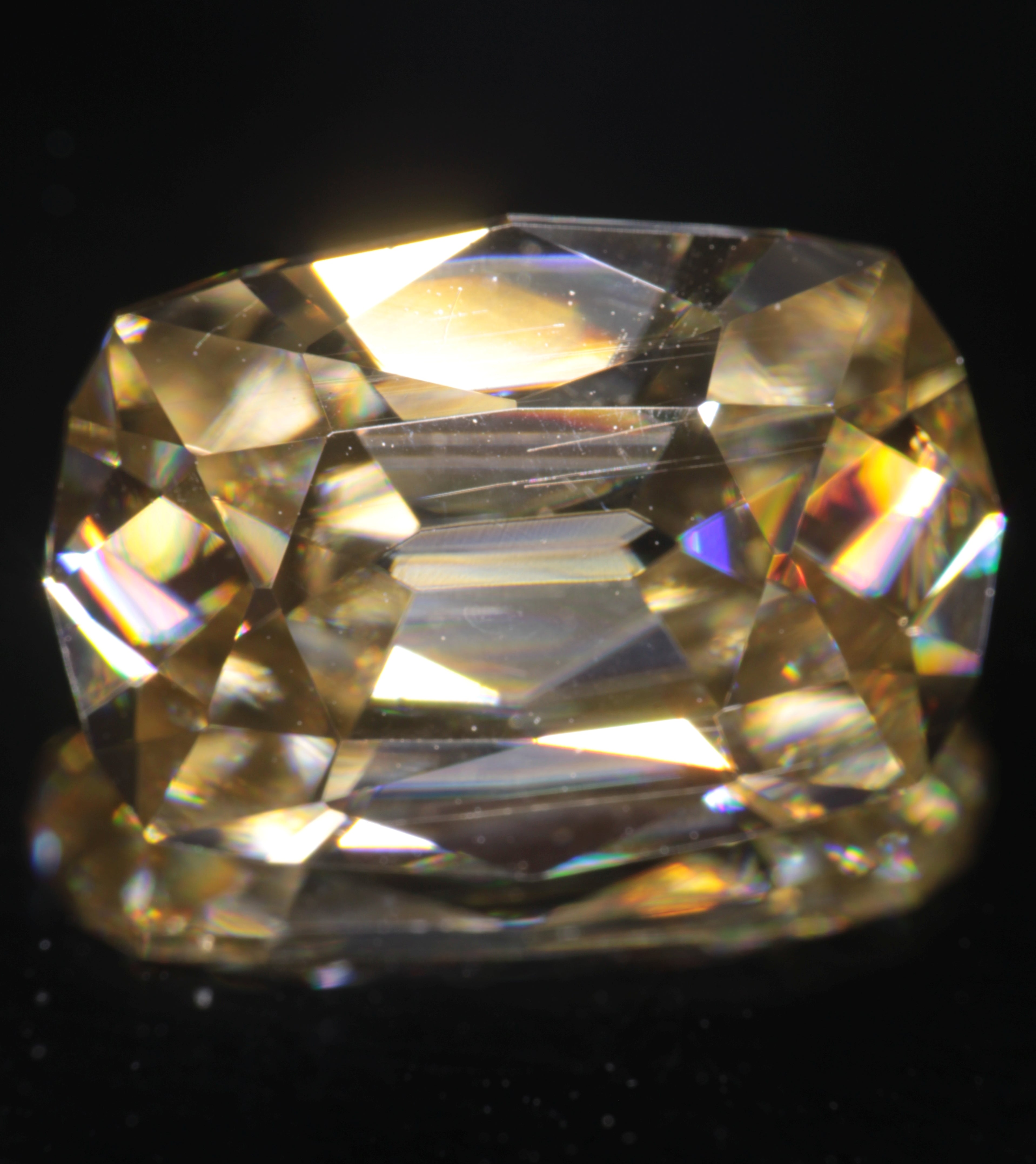 Dichroic Moissanite Loose Gems, Faceted Moissanite Stones, Green ...