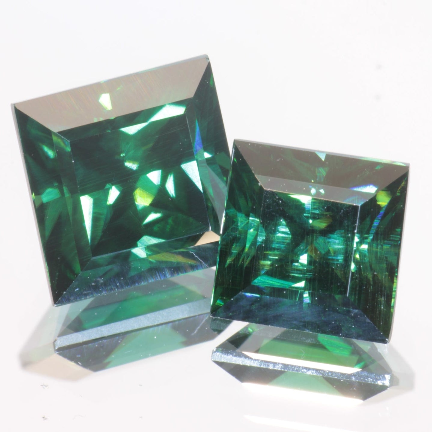 Dichroic Moissanite Loose Gems, Faceted Moissanite Stones, Green ...