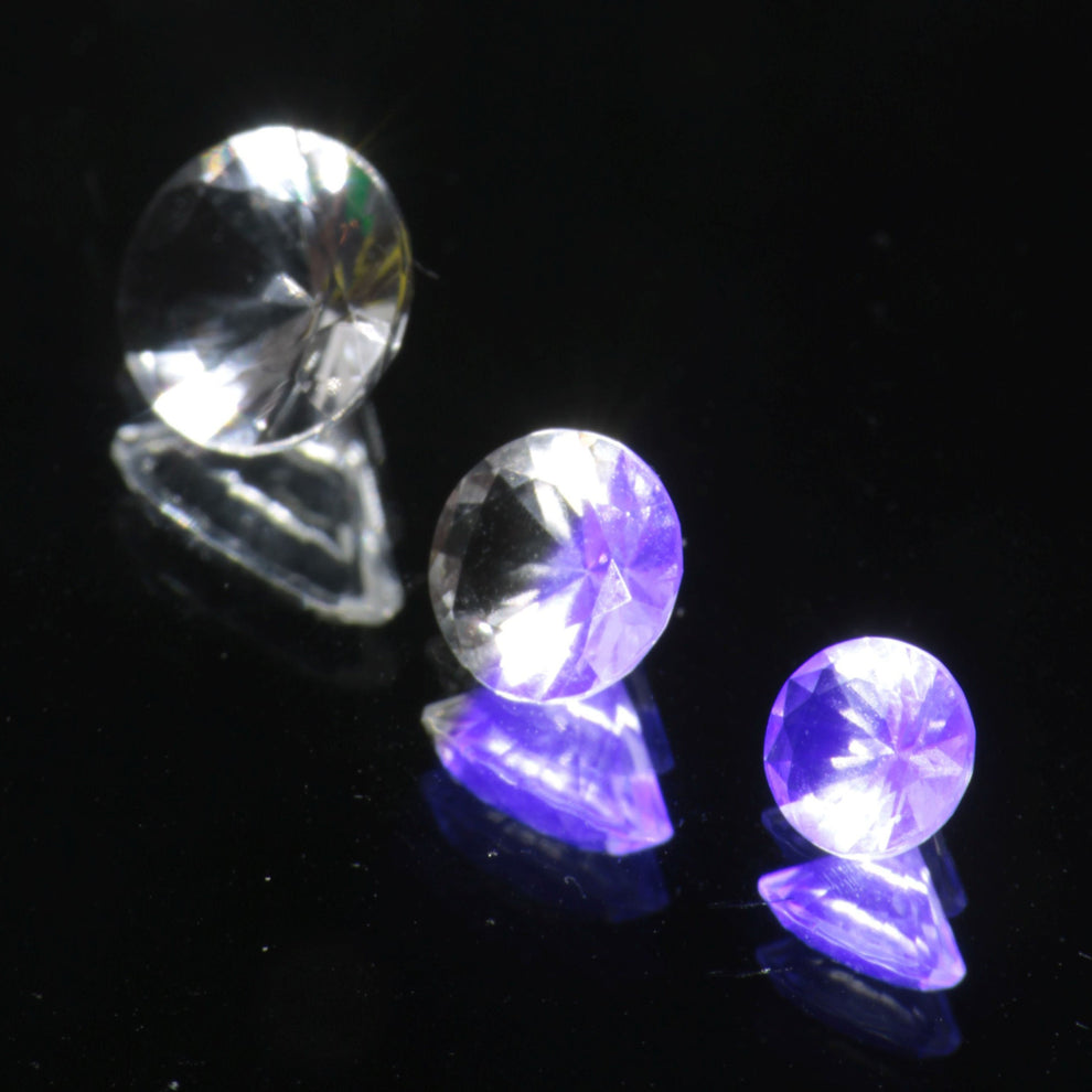 Lab Fluorite Faceted Loose Gems Blue Fluorescent Scintillator – Gems Of ...