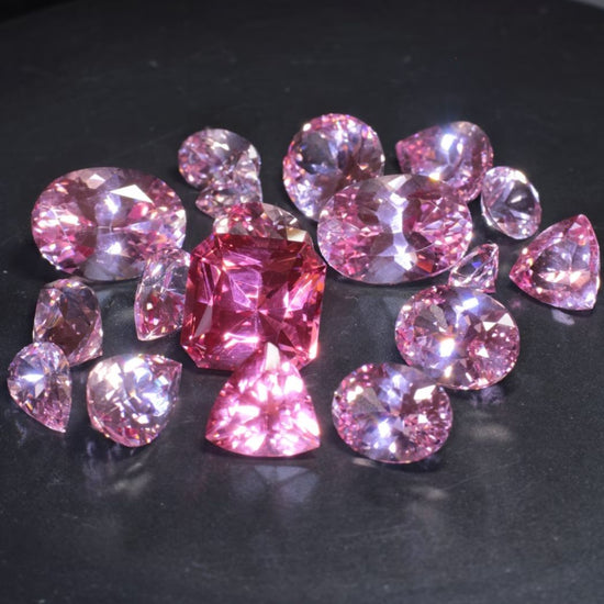 Calibrated Titanium Laser Sapphires, Clean and Bubbly "Strawberry" Sap ...
